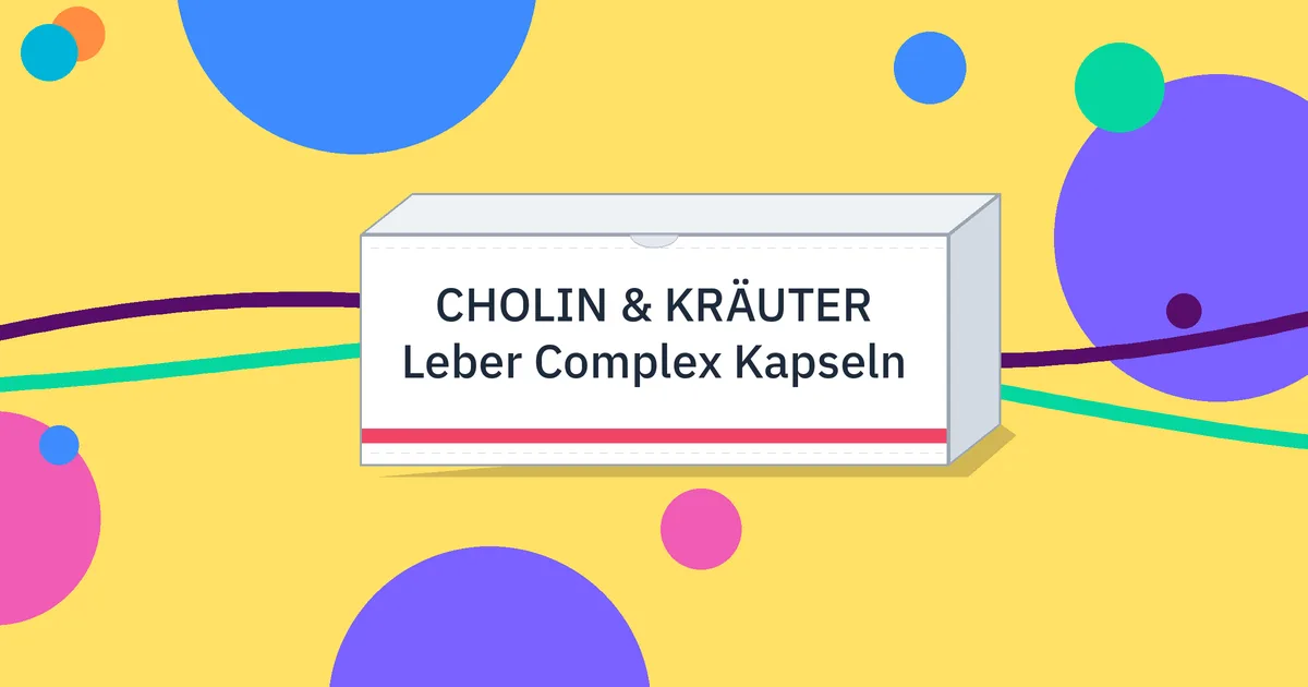 Symbolbild: Packung mit der Aufschrift CHOLIN & KRÄUTER Leber Complex Kapseln (PZN 19991921) – Verfügbarkeit und Bezug in Apotheken in Frankfurt am Main