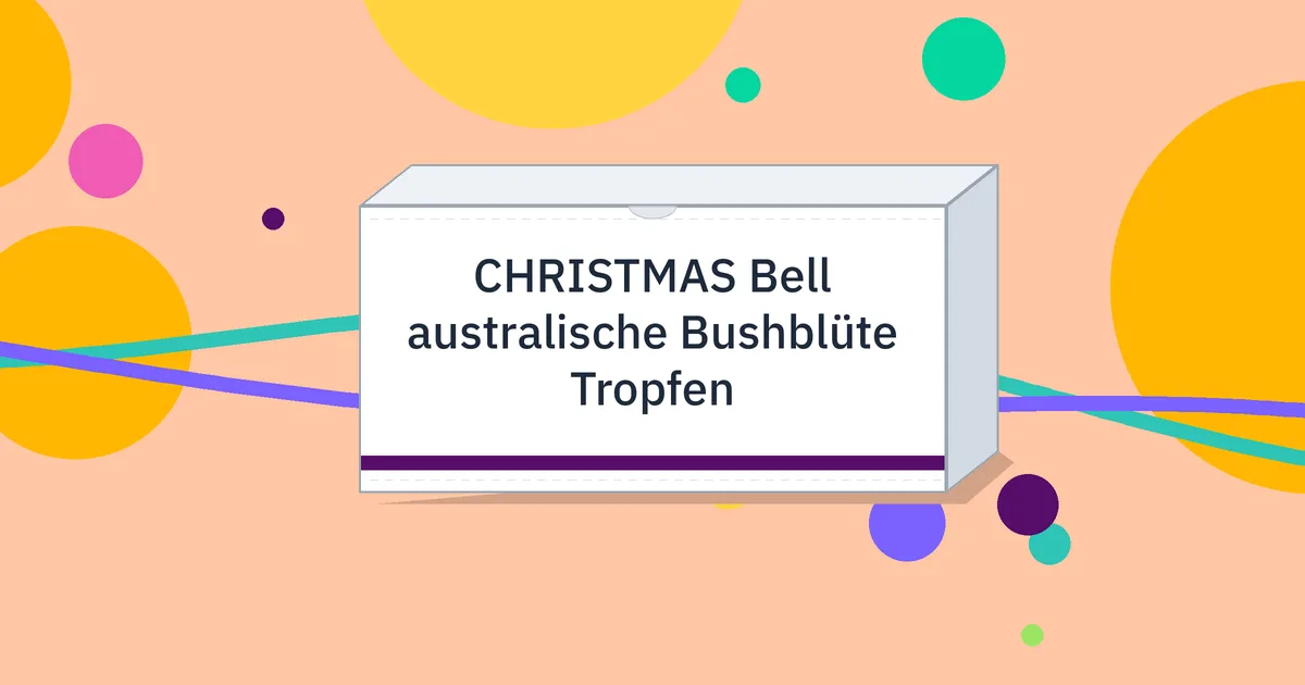 Symbolbild: Packung mit der Aufschrift CHRISTMAS Bell australische Bushblüte Tropfen (PZN 06126423) – Verfügbarkeit und Bezug in Apotheken in Frankfurt am Main