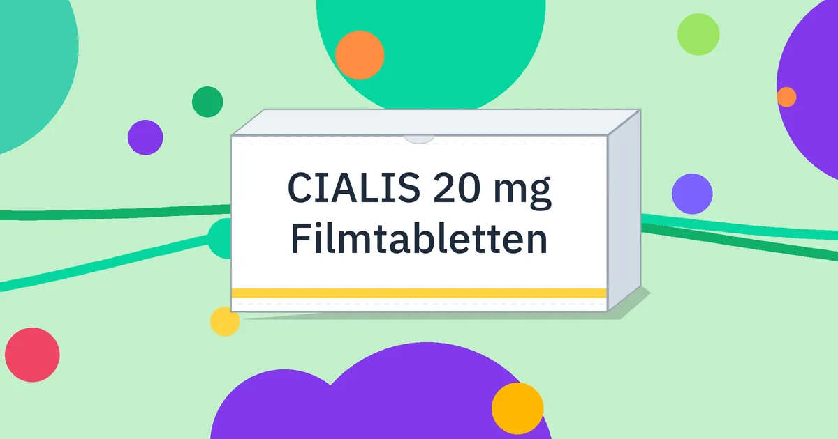 Symbolbild: Packung mit der Aufschrift CIALIS 20 mg Filmtabletten (PZN 17565640) – Verfügbarkeit und Bezug in Apotheken in Frankfurt am Main