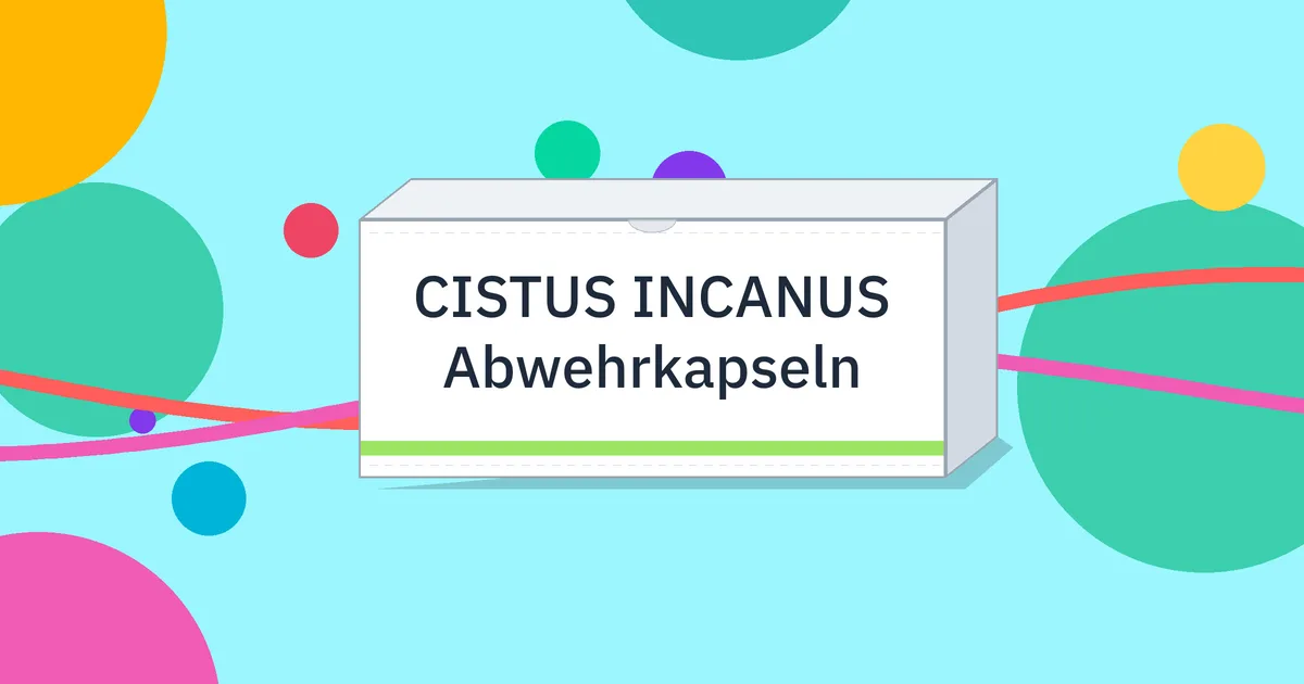 Symbolbild: Packung mit der Aufschrift CISTUS INCANUS Abwehrkapseln (PZN 07303732) – Verfügbarkeit und Bezug in Apotheken in Frankfurt am Main