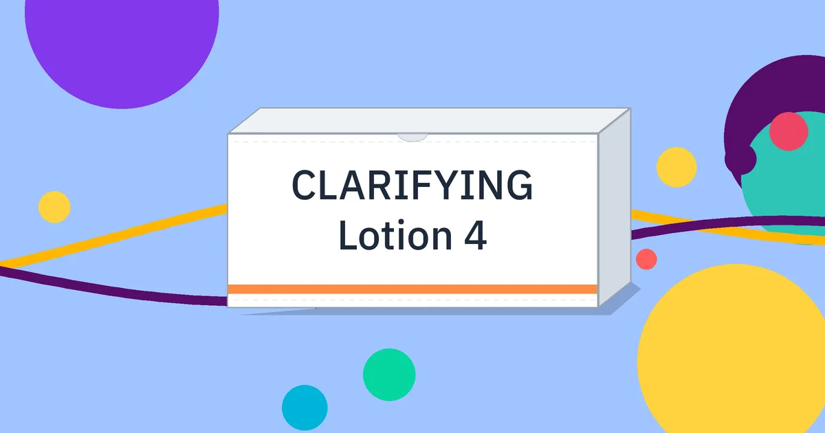 Symbolbild: Packung mit der Aufschrift CLARIFYING Lotion 4 (PZN 18893754) – Verfügbarkeit und Bezug in Apotheken in Frankfurt am Main