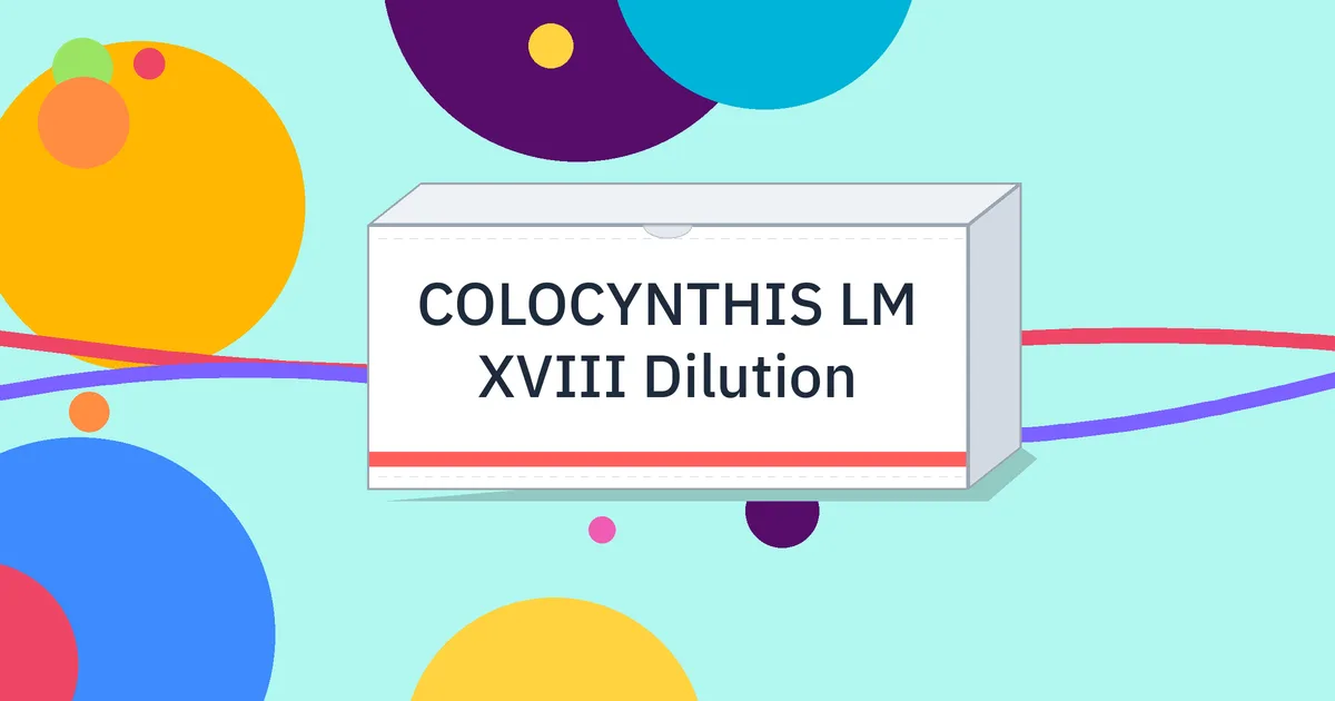 Symbolbild: Packung mit der Aufschrift COLOCYNTHIS LM XVIII Dilution (PZN 02668191) – Verfügbarkeit und Bezug in Apotheken in Frankfurt am Main