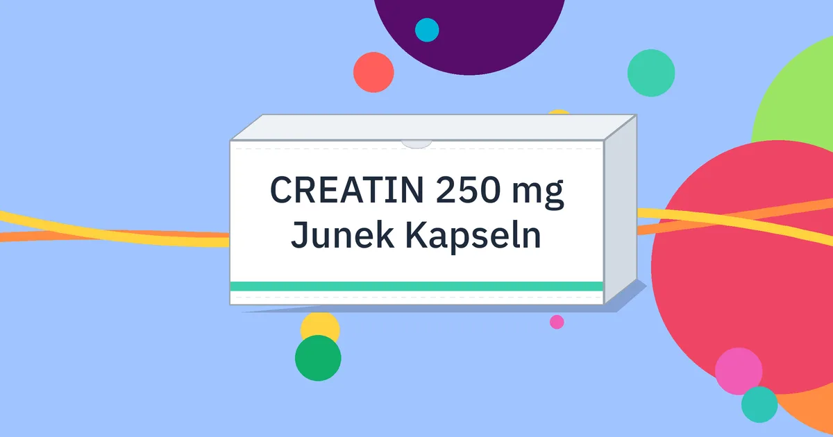 Symbolbild: Packung mit der Aufschrift CREATIN 250 mg Junek Kapseln (PZN 00154068) – Verfügbarkeit und Bezug in Apotheken in Frankfurt am Main