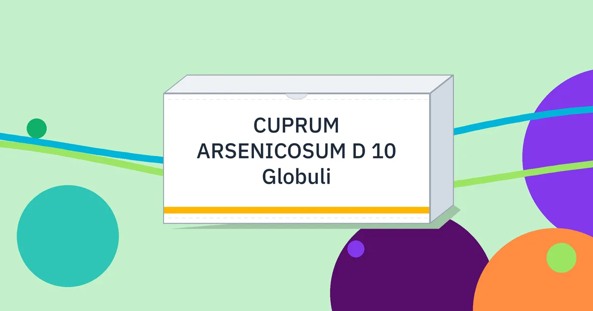 Symbolbild: Packung mit der Aufschrift CUPRUM ARSENICOSUM D 10 Globuli (PZN 02897603) – Verfügbarkeit und Bezug in Apotheken in Frankfurt am Main