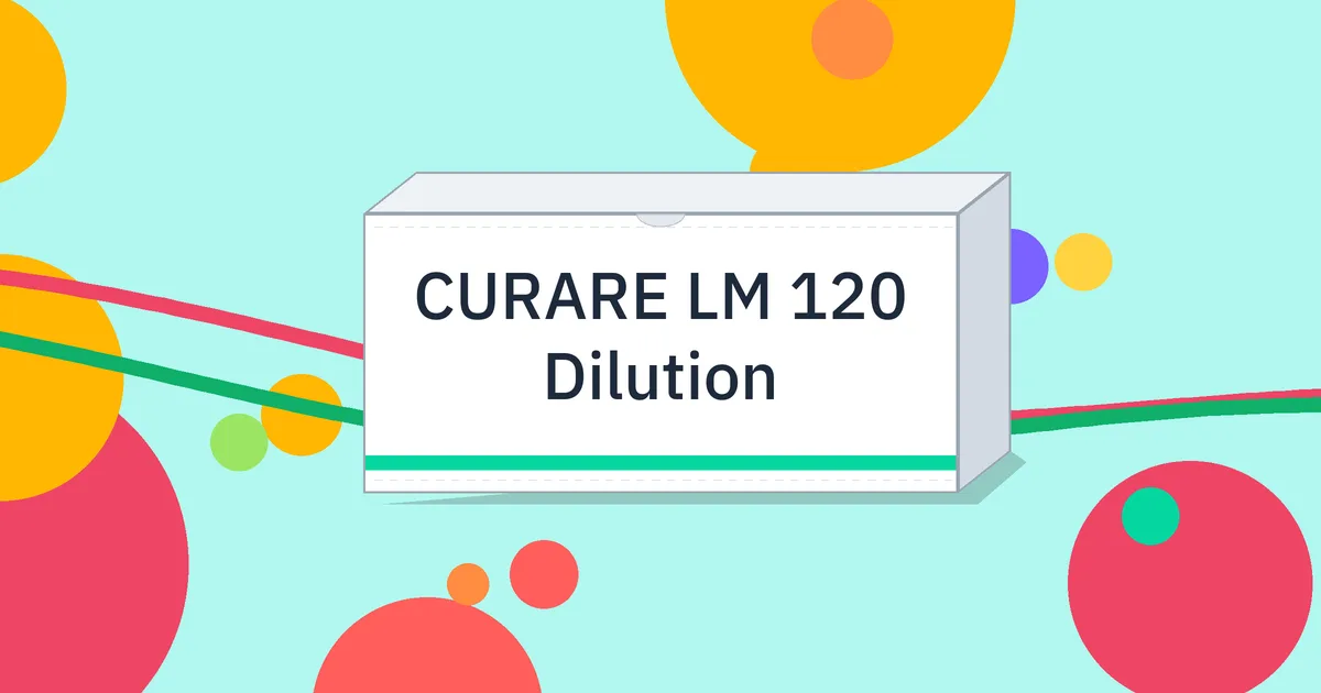 Symbolbild: Packung mit der Aufschrift CURARE LM 120 Dilution (PZN 12839825) – Verfügbarkeit und Bezug in Apotheken in Frankfurt am Main