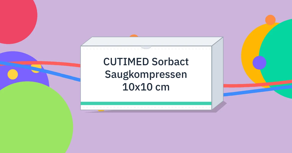 Symbolbild: Packung mit der Aufschrift CUTIMED Sorbact Saugkompressen 10x10 cm (PZN 17490876) – Verfügbarkeit und Bezug in Apotheken in Frankfurt am Main