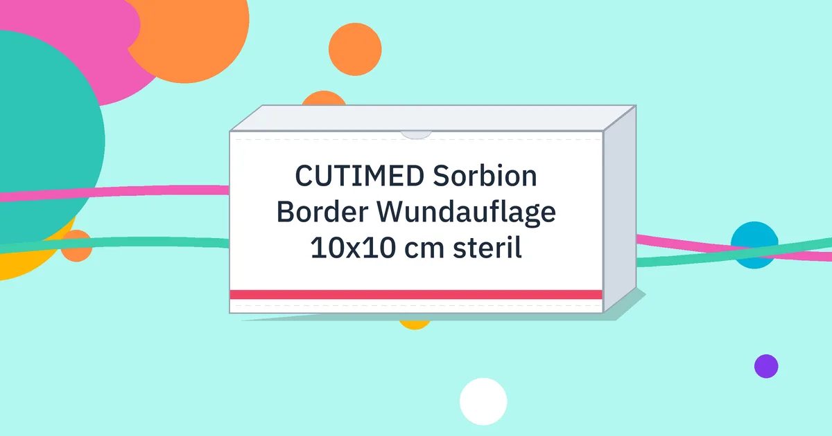 Symbolbild: Packung mit der Aufschrift CUTIMED Sorbion Border Wundauflage 10x10 cm steril (PZN 19100738) – Verfügbarkeit und Bezug in Apotheken in Frankfurt am Main