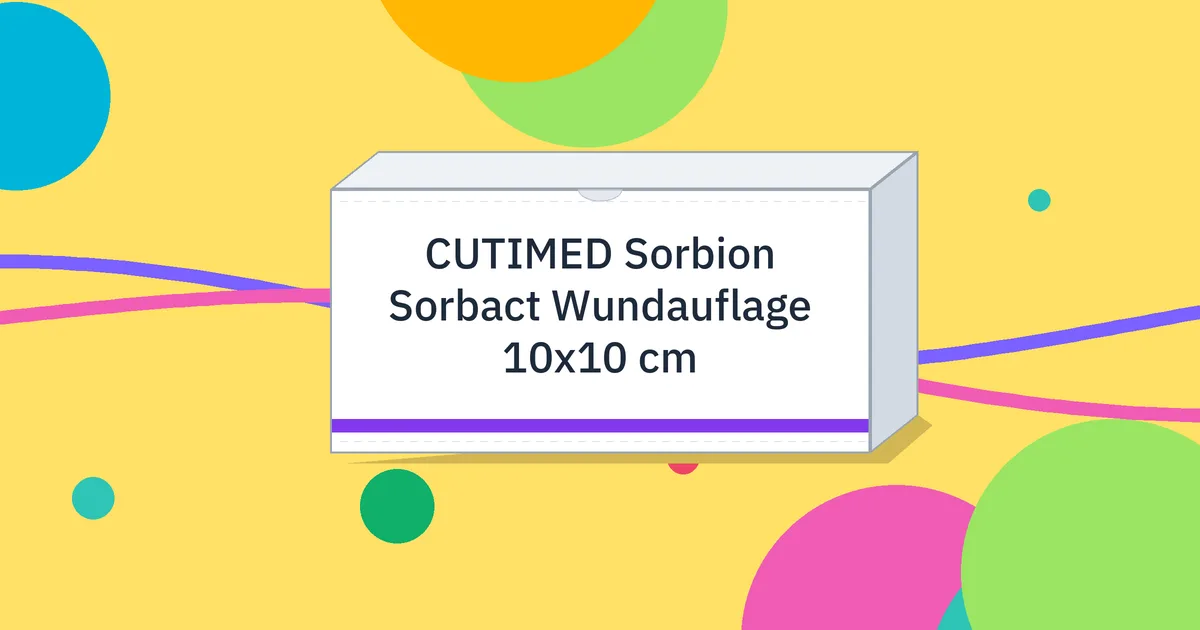 Symbolbild: Packung mit der Aufschrift CUTIMED Sorbion Sorbact Wundauflage 10x10 cm (PZN 15886587) – Verfügbarkeit und Bezug in Apotheken in Frankfurt am Main