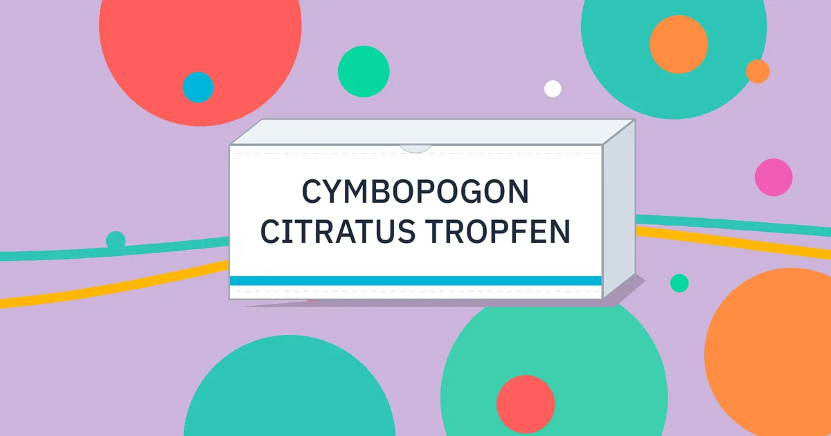 Symbolbild: Packung mit der Aufschrift CYMBOPOGON CITRATUS TROPFEN (PZN 14127187) – Verfügbarkeit und Bezug in Apotheken in Frankfurt am Main