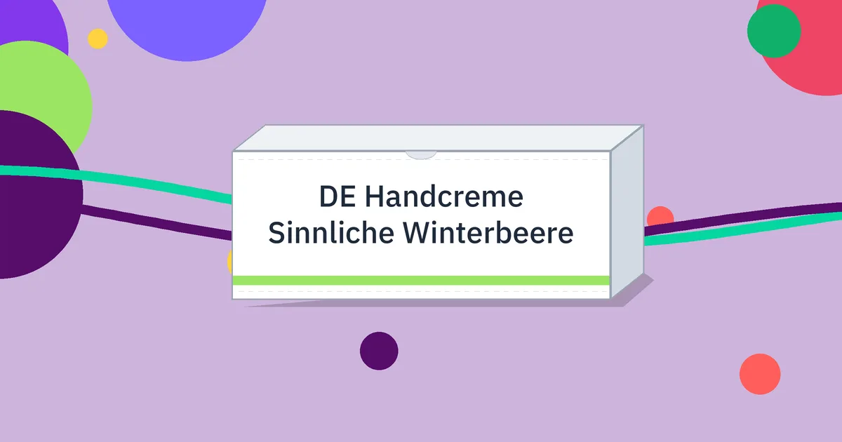 Symbolbild: Packung mit der Aufschrift DE Handcreme Sinnliche Winterbeere (PZN 16697291) – Verfügbarkeit und Bezug in Apotheken in Frankfurt am Main
