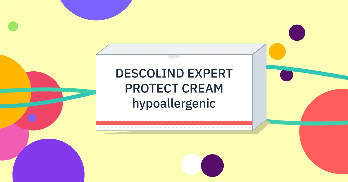 Symbolbild: Packung mit der Aufschrift DESCOLIND EXPERT PROTECT CREAM hypoallergenic (PZN 16674893) – Verfügbarkeit und Bezug in Apotheken in Frankfurt am Main
