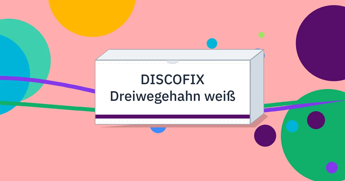Symbolbild: Packung mit der Aufschrift DISCOFIX Dreiwegehahn weiß (PZN 09330029) – Verfügbarkeit und Bezug in Apotheken in Frankfurt am Main