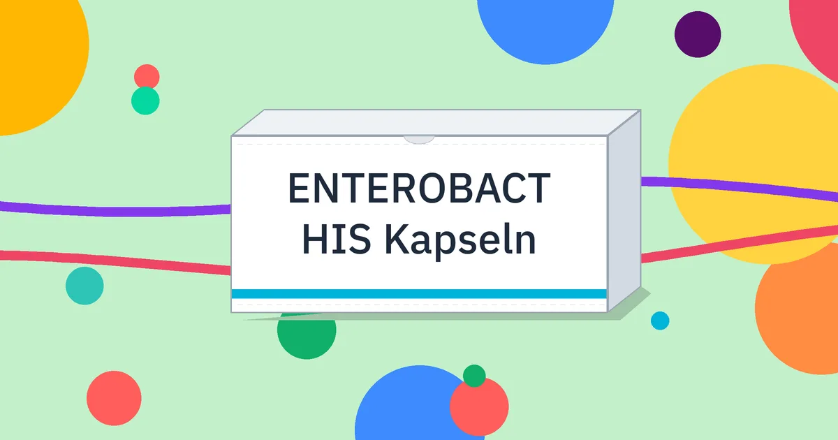 Symbolbild: Packung mit der Aufschrift ENTEROBACT HIS Kapseln (PZN 17935918) – Verfügbarkeit und Bezug in Apotheken in Frankfurt am Main