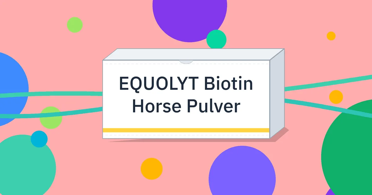 Symbolbild: Packung mit der Aufschrift EQUOLYT Biotin Horse Pulver (PZN 00503729) – Verfügbarkeit und Bezug in Apotheken in Frankfurt am Main