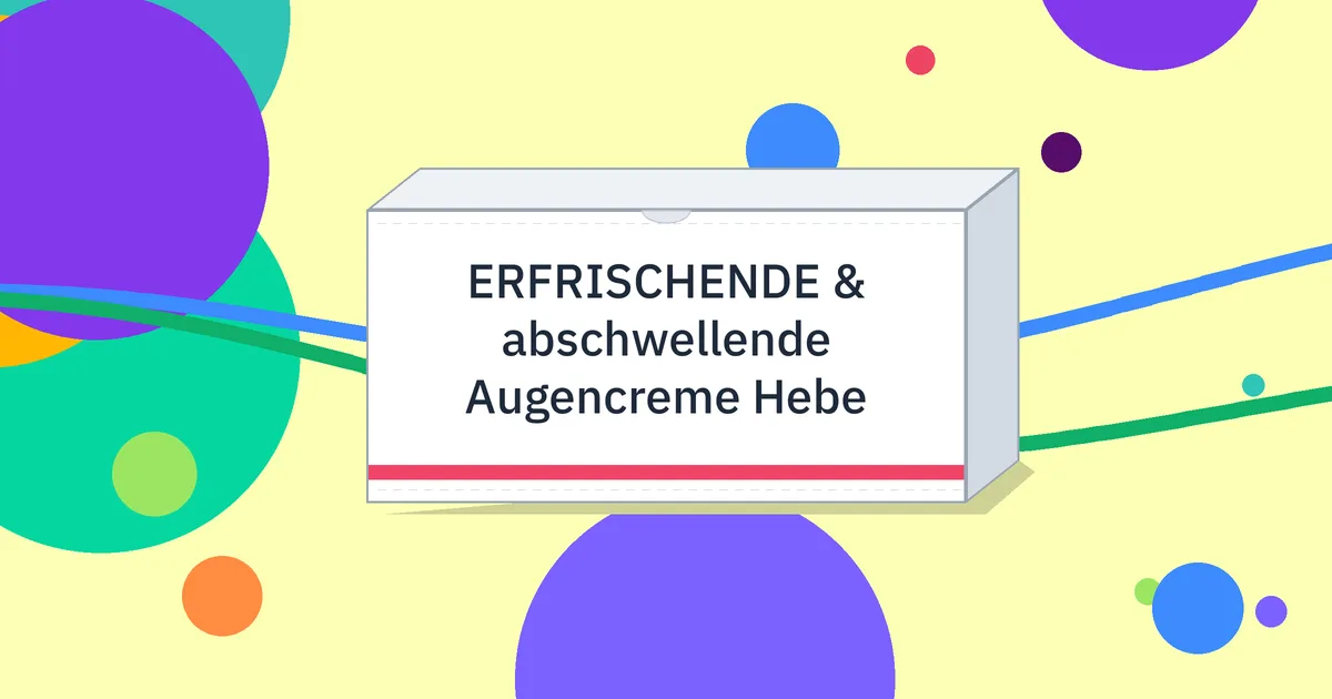 Symbolbild: Packung mit der Aufschrift ERFRISCHENDE & abschwellende Augencreme Hebe (PZN 20417624) – Verfügbarkeit und Bezug in Apotheken in Frankfurt am Main