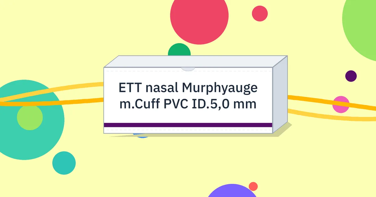 Symbolbild: Packung mit der Aufschrift ETT nasal Murphyauge m.Cuff PVC ID.5,0 mm (PZN 19121315) – Verfügbarkeit und Bezug in Apotheken in Frankfurt am Main