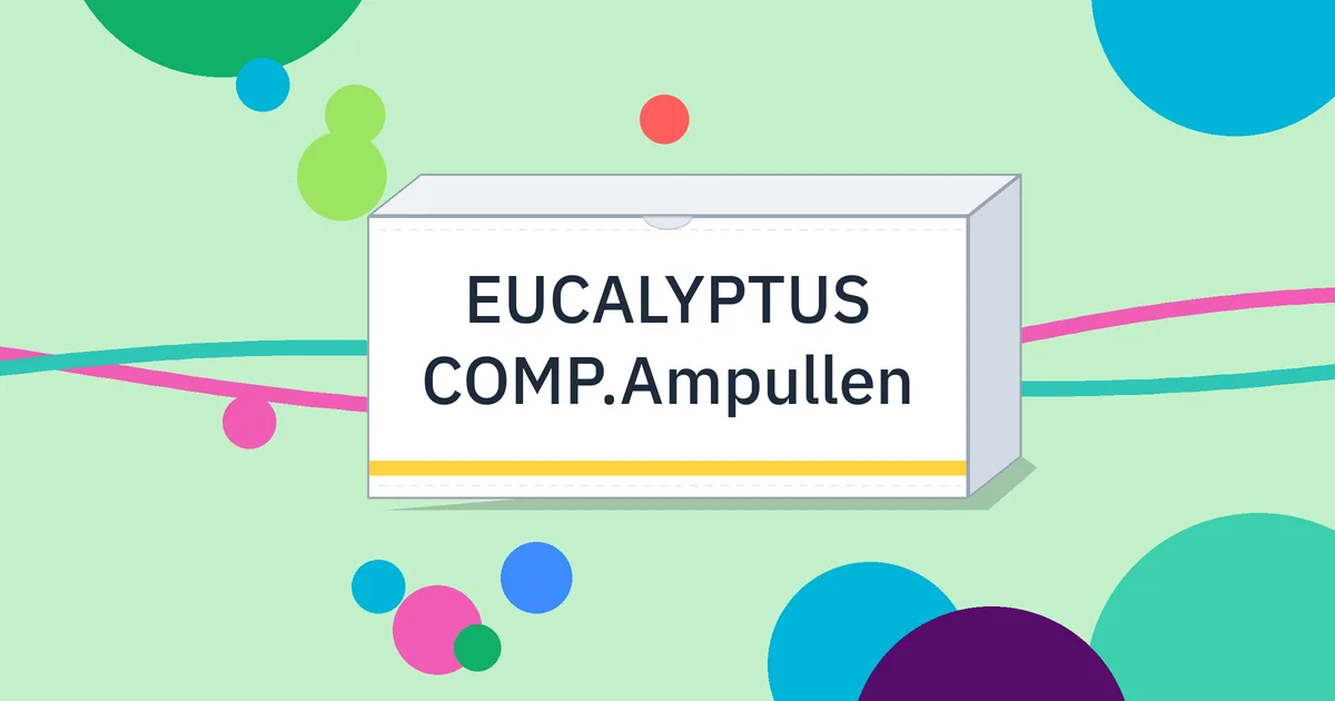 Symbolbild: Packung mit der Aufschrift EUCALYPTUS COMP.Ampullen (PZN 01751441) – Verfügbarkeit und Bezug in Apotheken in Frankfurt am Main