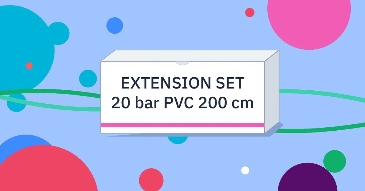 Symbolbild: Packung mit der Aufschrift EXTENSION SET 20 bar PVC 200 cm (PZN 12354499) – Verfügbarkeit und Bezug in Apotheken in Frankfurt am Main