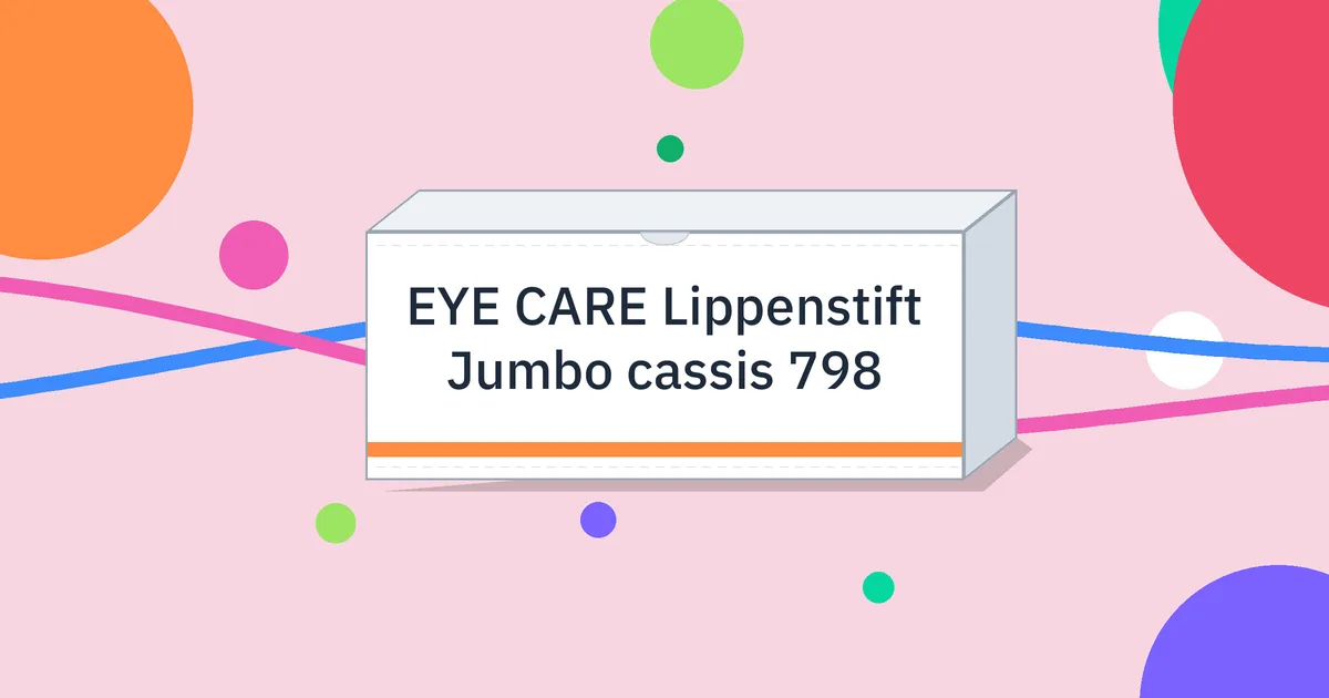Symbolbild: Packung mit der Aufschrift EYE CARE Lippenstift Jumbo cassis 798 (PZN 16350133) – Verfügbarkeit und Bezug in Apotheken in Frankfurt am Main