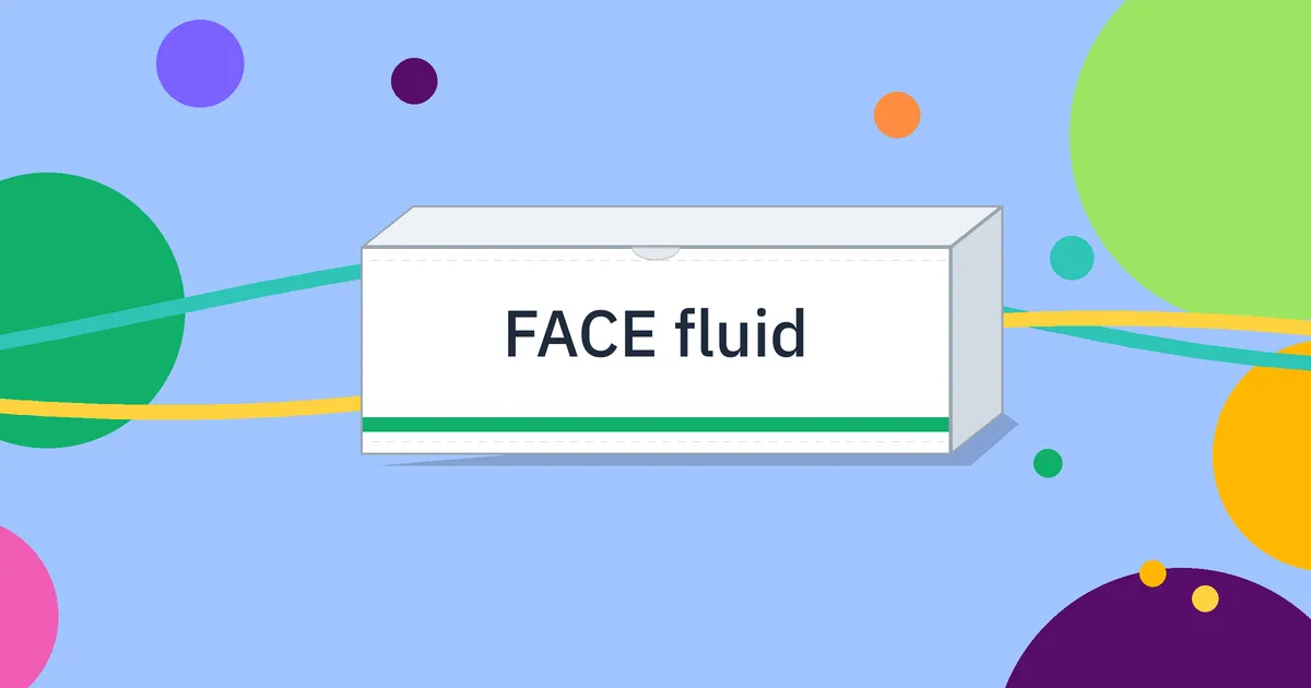 Symbolbild: Packung mit der Aufschrift FACE fluid (PZN 16144735) – Verfügbarkeit und Bezug in Apotheken in Frankfurt am Main