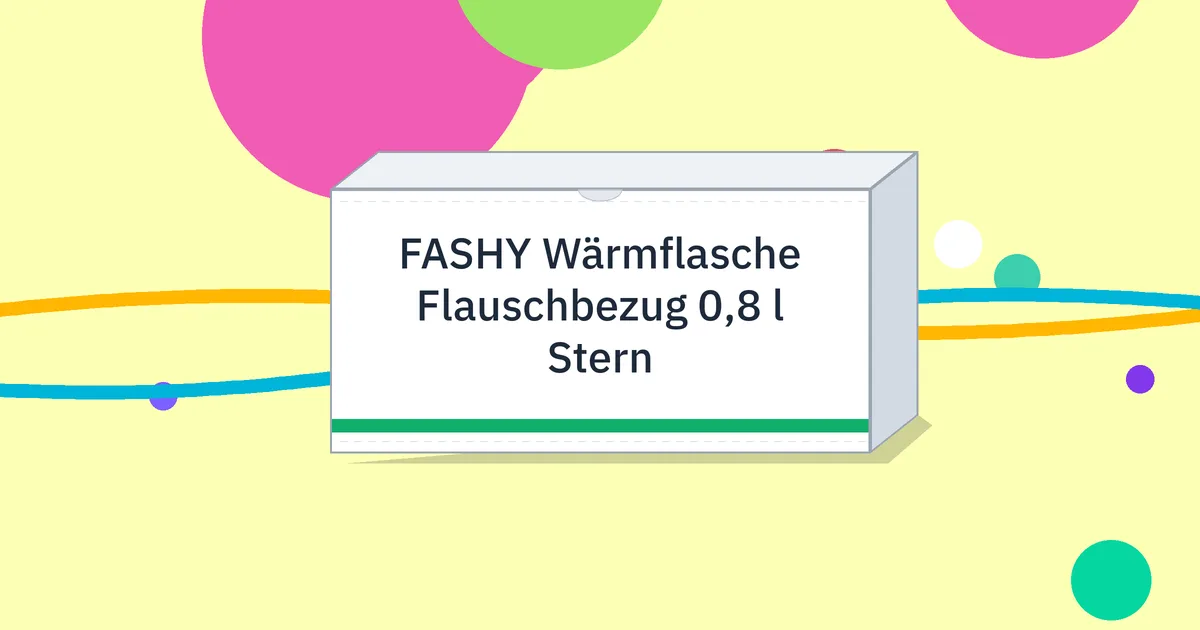 Symbolbild: Packung mit der Aufschrift FASHY Wärmflasche Flauschbezug 0,8 l Stern (PZN 18026098) – Verfügbarkeit und Bezug in Apotheken in Frankfurt am Main