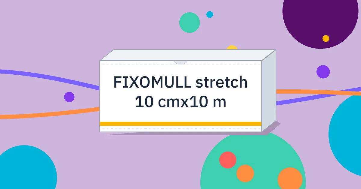 Symbolbild: Packung mit der Aufschrift FIXOMULL stretch 10 cmx10 m (PZN 20338959) – Verfügbarkeit und Bezug in Apotheken in Frankfurt am Main