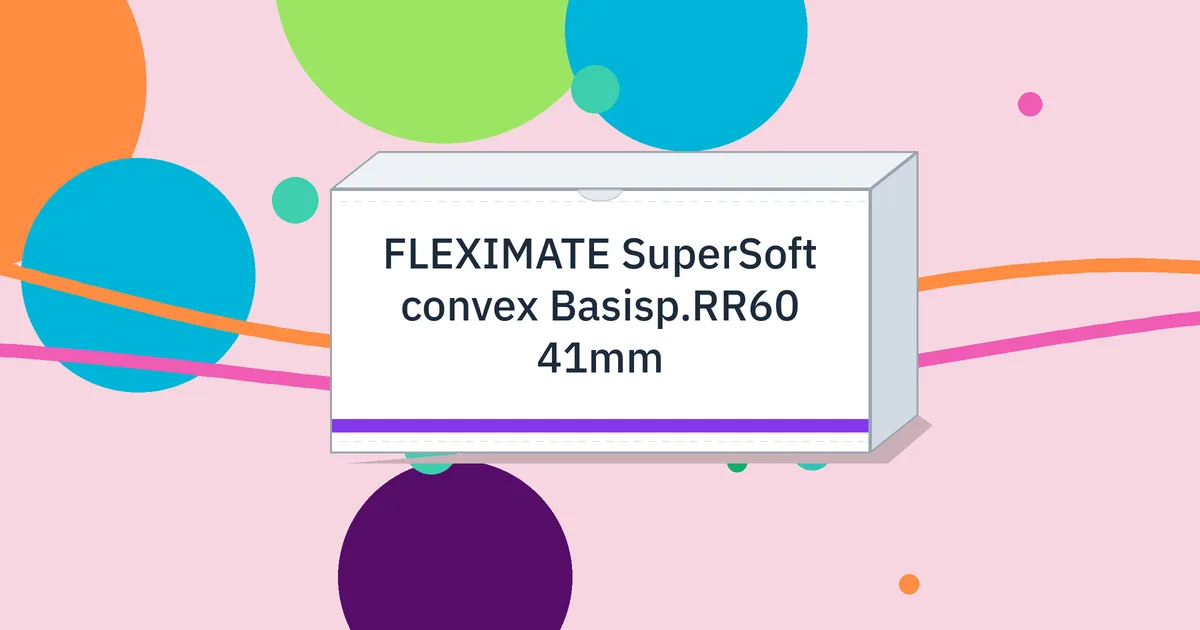 Symbolbild: Packung mit der Aufschrift FLEXIMATE SuperSoft convex Basisp.RR60 41mm (PZN 09070462) – Verfügbarkeit und Bezug in Apotheken in Frankfurt am Main