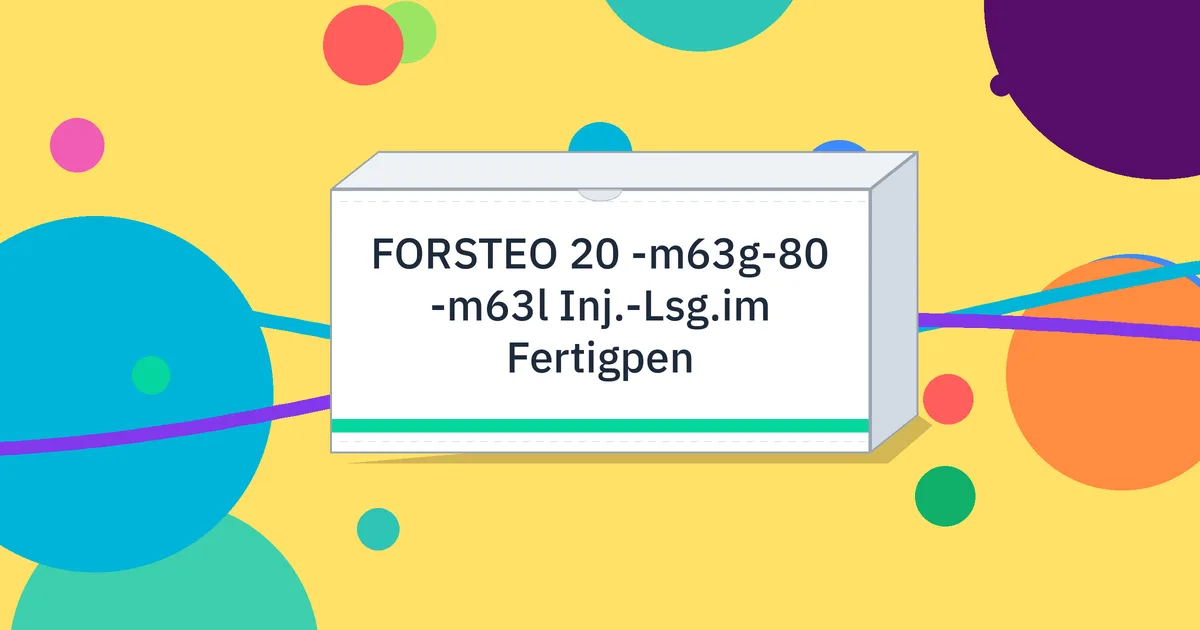 Symbolbild: Packung mit der Aufschrift FORSTEO 20 -m63g-80 -m63l Inj.-Lsg.im Fertigpen (PZN 19511789) – Verfügbarkeit und Bezug in Apotheken in Frankfurt am Main