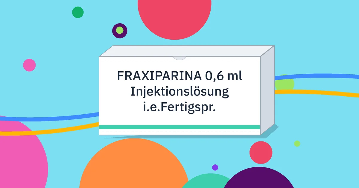 Symbolbild: Packung mit der Aufschrift FRAXIPARINA 0,6 ml Injektionslösung i.e.Fertigspr. (PZN 00885843) – Verfügbarkeit und Bezug in Apotheken in Frankfurt am Main