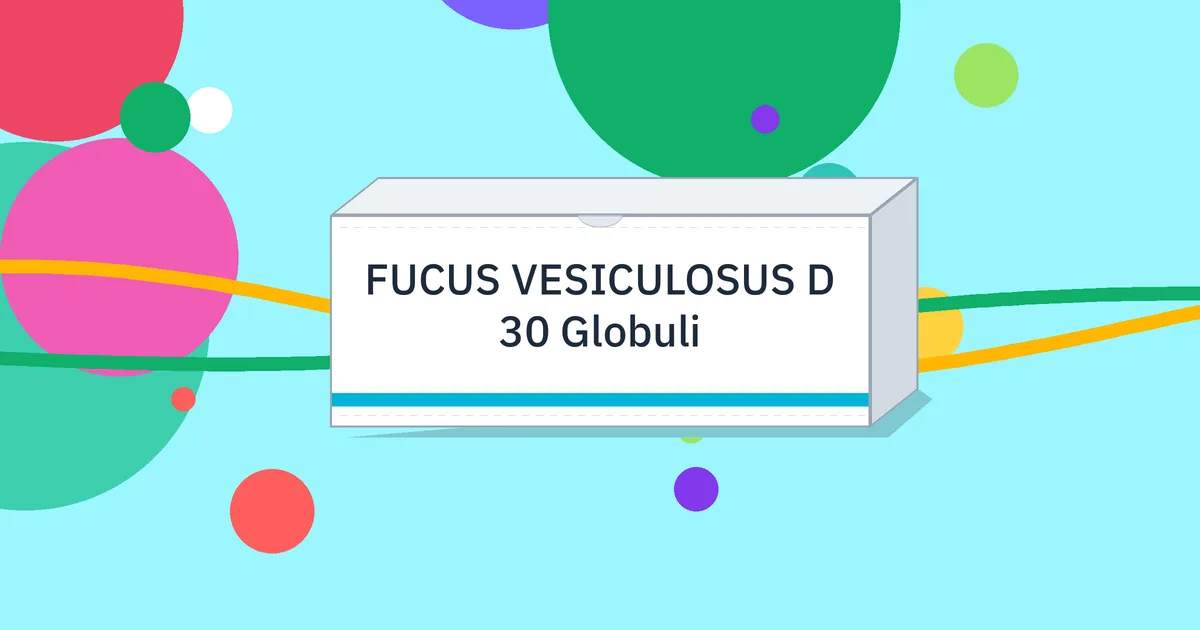 Symbolbild: Packung mit der Aufschrift FUCUS VESICULOSUS D 30 Globuli (PZN 07456766) – Verfügbarkeit und Bezug in Apotheken in Frankfurt am Main