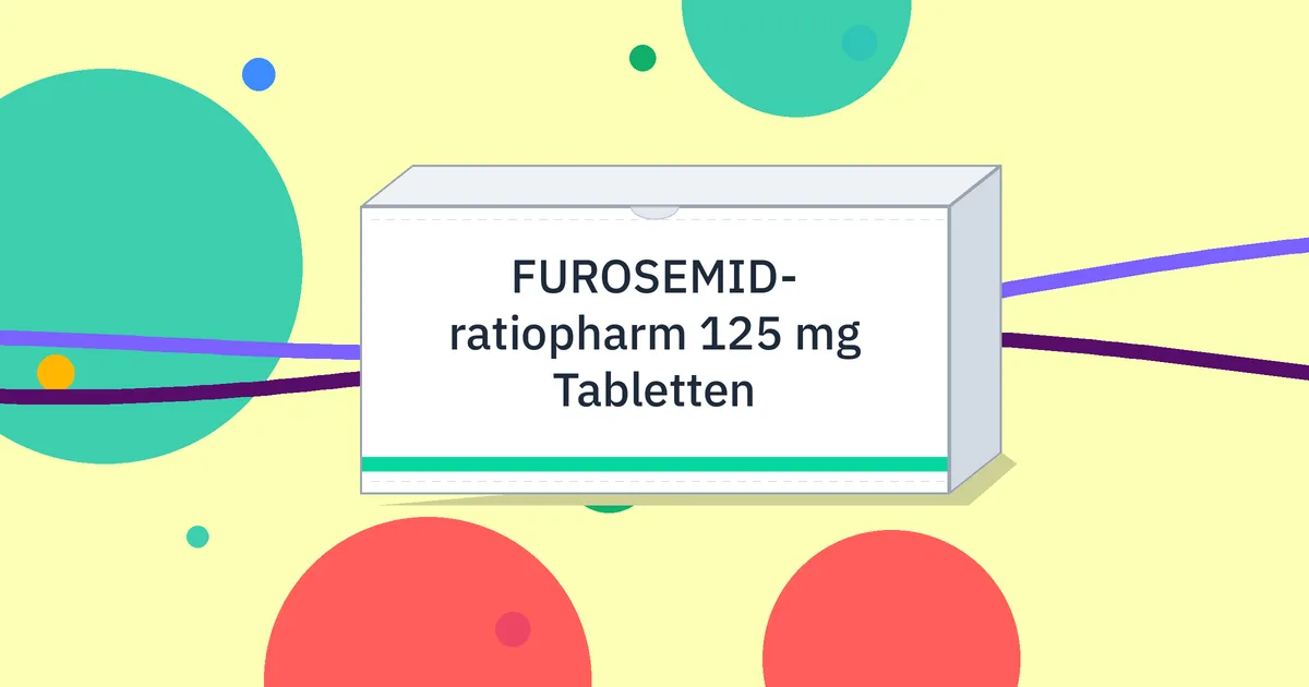 Symbolbild: Packung mit der Aufschrift FUROSEMID-ratiopharm 125 mg Tabletten (PZN 01797420) – Verfügbarkeit und Bezug in Apotheken in Frankfurt am Main