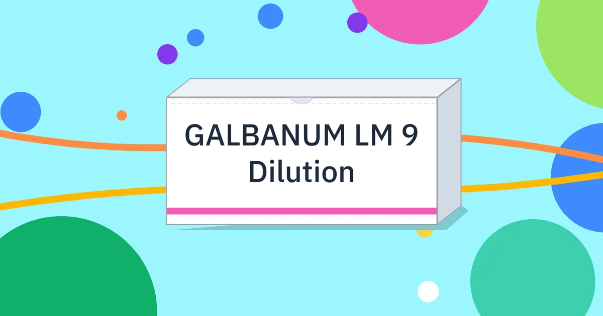 Symbolbild: Packung mit der Aufschrift GALBANUM LM 9 Dilution (PZN 13495256) – Verfügbarkeit und Bezug in Apotheken in Frankfurt am Main