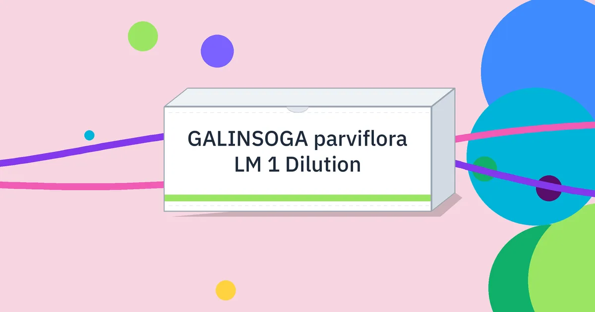 Symbolbild: Packung mit der Aufschrift GALINSOGA parviflora LM 1 Dilution (PZN 13496528) – Verfügbarkeit und Bezug in Apotheken in Frankfurt am Main