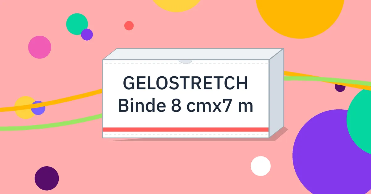 Symbolbild: Packung mit der Aufschrift GELOSTRETCH Binde 8 cmx7 m (PZN 04850422) – Verfügbarkeit und Bezug in Apotheken in Frankfurt am Main