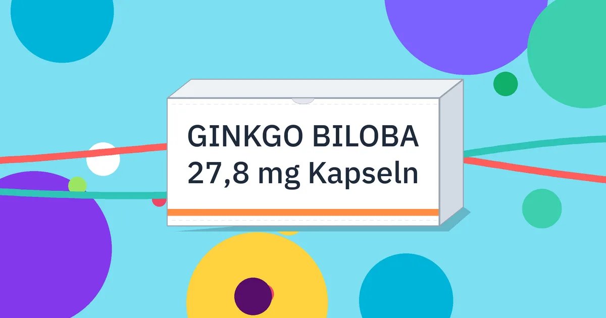 Symbolbild: Packung mit der Aufschrift GINKGO BILOBA 27,8 mg Kapseln (PZN 04754612) – Verfügbarkeit und Bezug in Apotheken in Frankfurt am Main