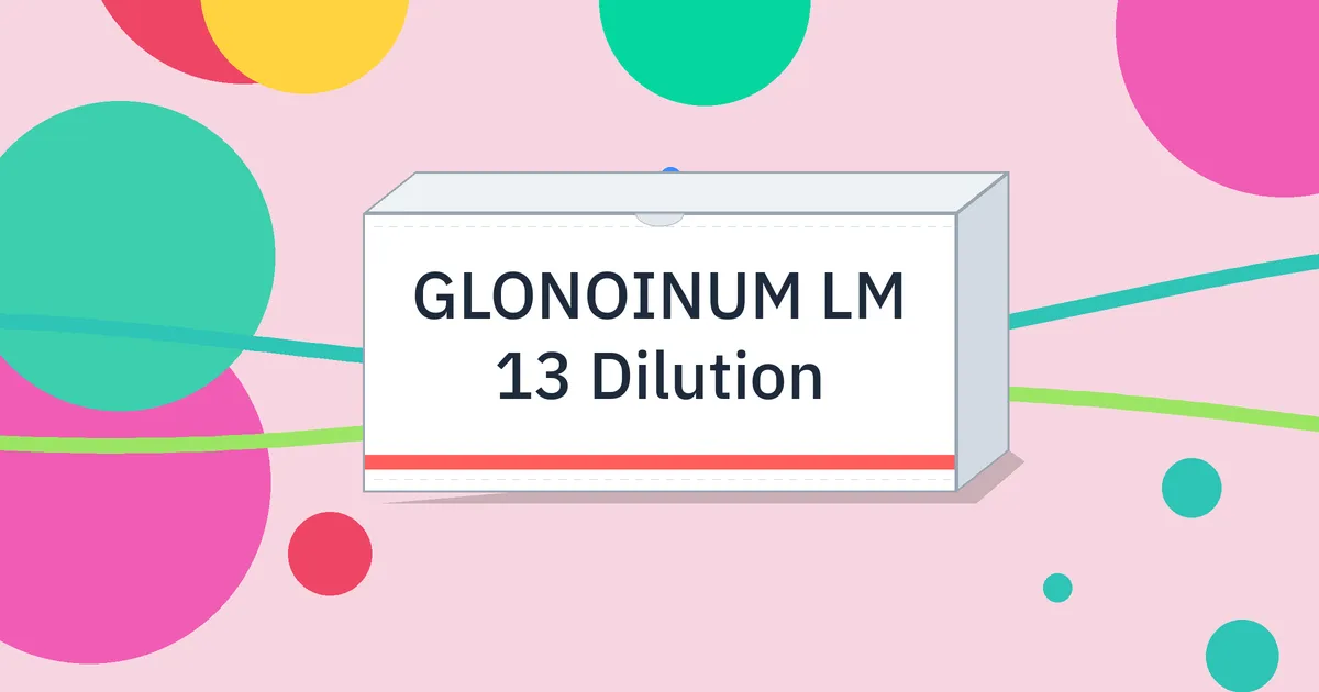 Symbolbild: Packung mit der Aufschrift GLONOINUM LM 13 Dilution (PZN 12878989) – Verfügbarkeit und Bezug in Apotheken in Frankfurt am Main