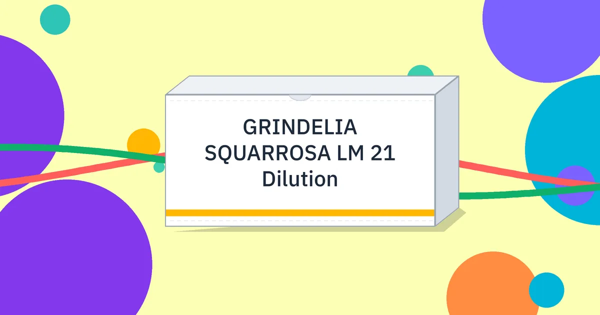 Symbolbild: Packung mit der Aufschrift GRINDELIA SQUARROSA LM 21 Dilution (PZN 13547562) – Verfügbarkeit und Bezug in Apotheken in Frankfurt am Main