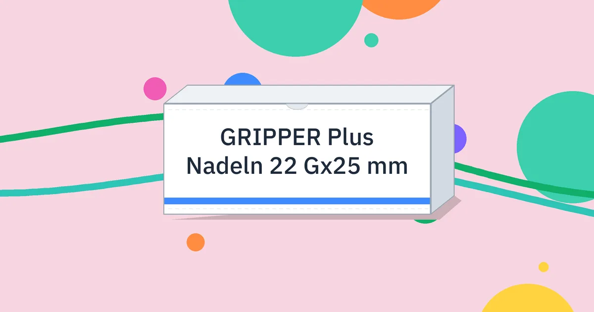 Symbolbild: Packung mit der Aufschrift GRIPPER Plus Nadeln 22 Gx25 mm (PZN 01134949) – Verfügbarkeit und Bezug in Apotheken in Frankfurt am Main