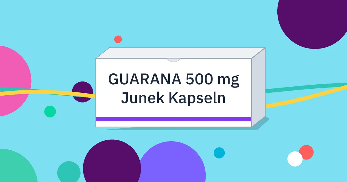 Symbolbild: Packung mit der Aufschrift GUARANA 500 mg Junek Kapseln (PZN 00138023) – Verfügbarkeit und Bezug in Apotheken in Frankfurt am Main