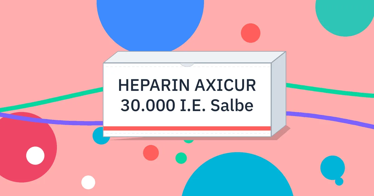 Symbolbild: Packung mit der Aufschrift HEPARIN AXICUR 30.000 I.E. Salbe (PZN 14052259) – Verfügbarkeit und Bezug in Apotheken in Frankfurt am Main