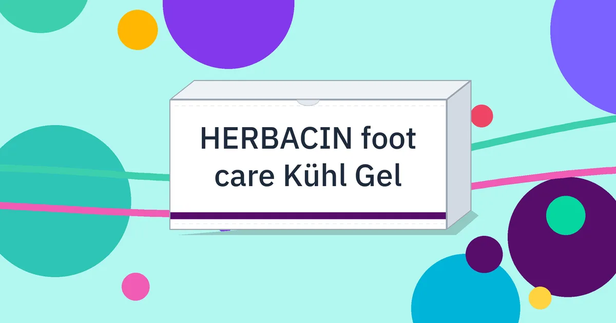 Symbolbild: Packung mit der Aufschrift HERBACIN foot care Kühl Gel (PZN 10527814) – Verfügbarkeit und Bezug in Apotheken in Frankfurt am Main