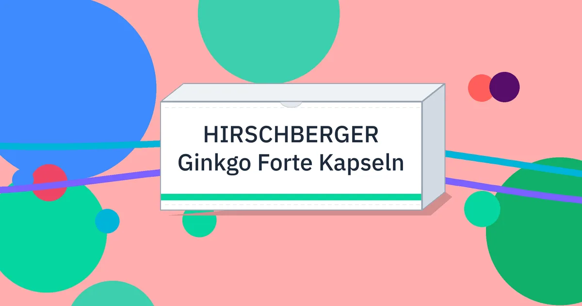 Symbolbild: Packung mit der Aufschrift HIRSCHBERGER Ginkgo Forte Kapseln (PZN 08906941) – Verfügbarkeit und Bezug in Apotheken in Frankfurt am Main