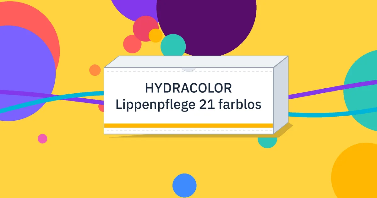 Symbolbild: Packung mit der Aufschrift HYDRACOLOR Lippenpflege 21 farblos (PZN 07404746) – Verfügbarkeit und Bezug in Apotheken in Frankfurt am Main