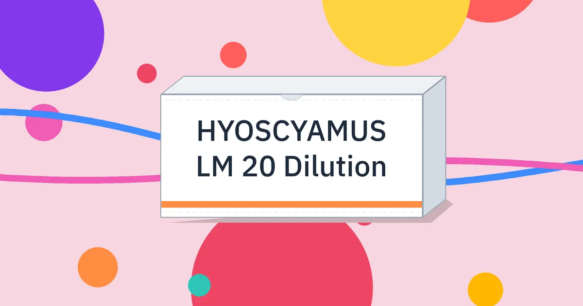 Symbolbild: Packung mit der Aufschrift HYOSCYAMUS LM 20 Dilution (PZN 12890625) – Verfügbarkeit und Bezug in Apotheken in Frankfurt am Main
