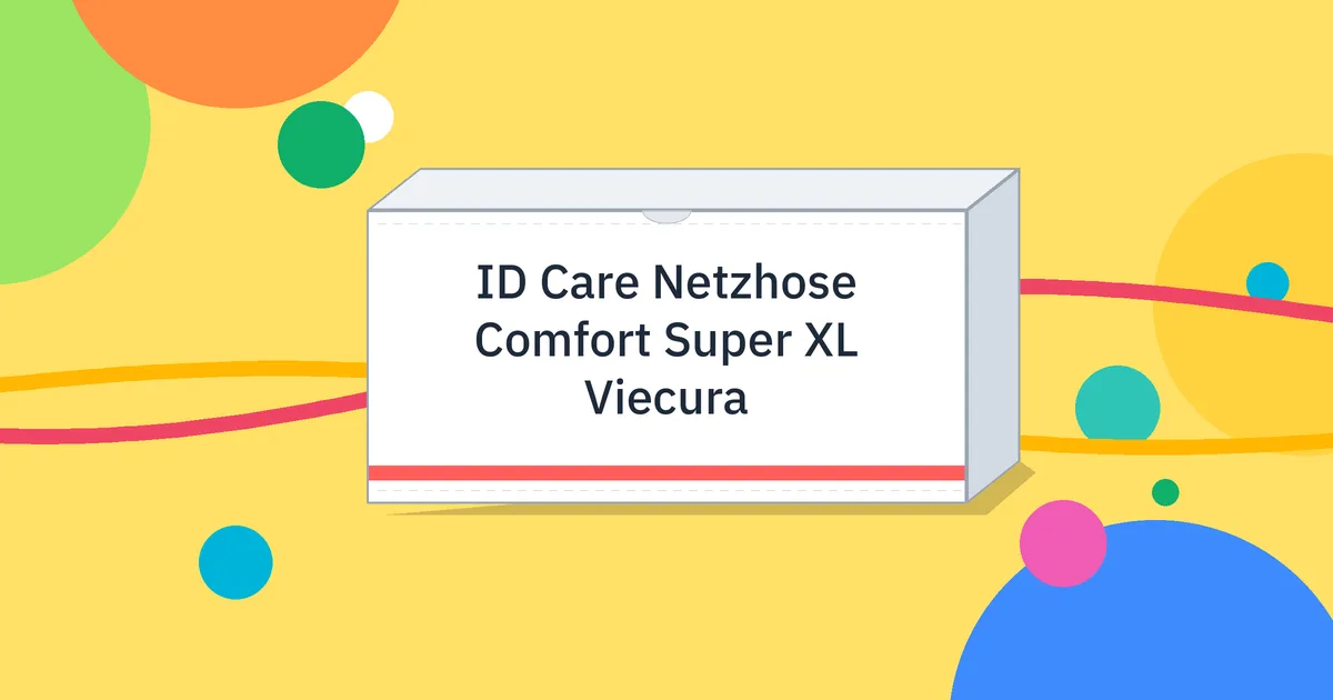 Symbolbild: Packung mit der Aufschrift ID Care Netzhose Comfort Super XL Viecura (PZN 19306635) – Verfügbarkeit und Bezug in Apotheken in Frankfurt am Main