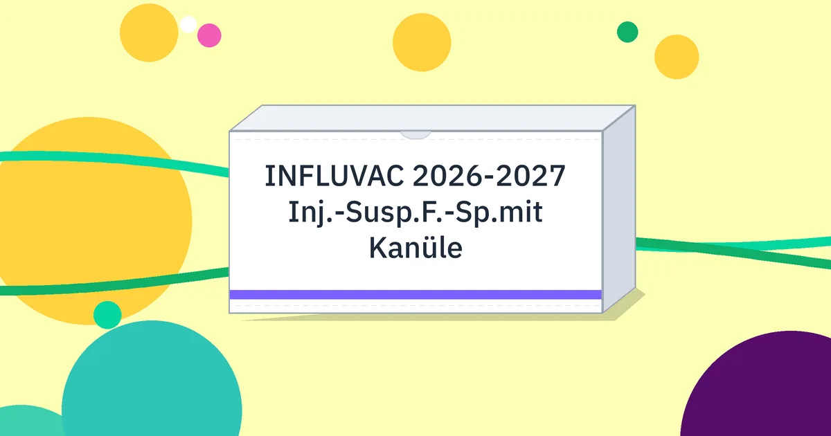 Symbolbild: Packung mit der Aufschrift INFLUVAC 2026-2027 Inj.-Susp.F.-Sp.mit Kanüle (PZN 20299679) – Verfügbarkeit und Bezug in Apotheken in Frankfurt am Main