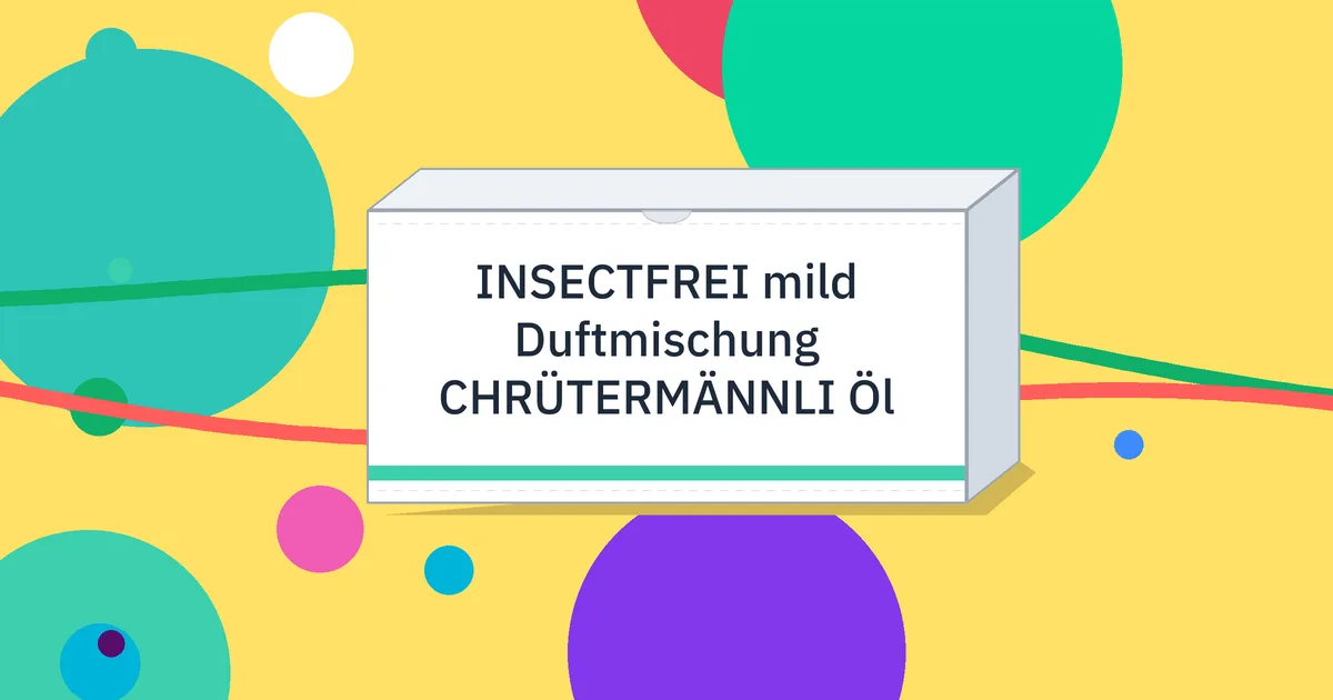 Symbolbild: Packung mit der Aufschrift INSECTFREI mild Duftmischung CHRÜTERMÄNNLI Öl (PZN 07197980) – Verfügbarkeit und Bezug in Apotheken in Frankfurt am Main