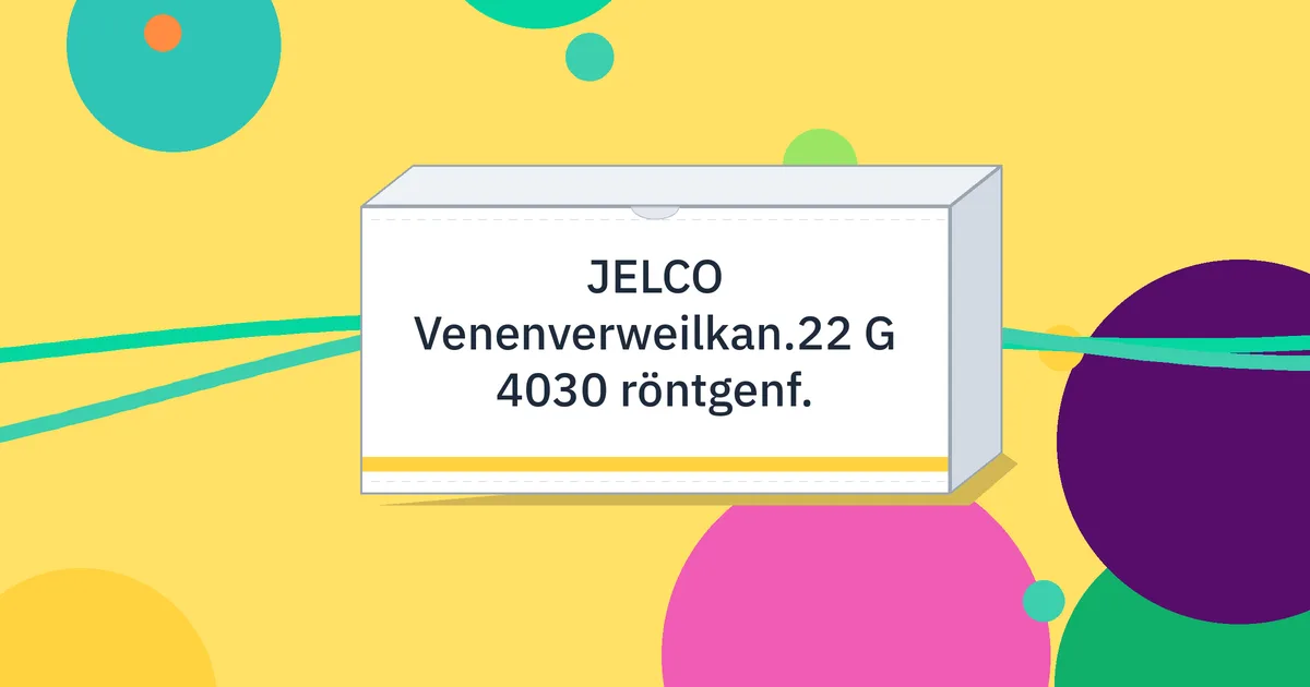 Symbolbild: Packung mit der Aufschrift JELCO Venenverweilkan.22 G 4030 röntgenf. (PZN 02917458) – Verfügbarkeit und Bezug in Apotheken in Frankfurt am Main