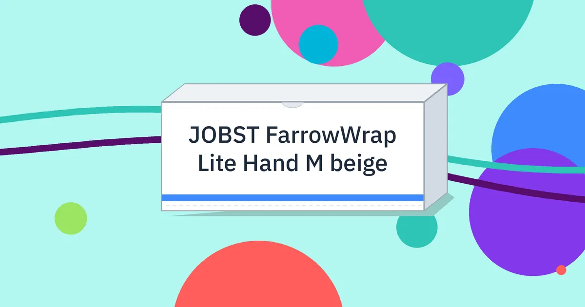 Symbolbild: Packung mit der Aufschrift JOBST FarrowWrap Lite Hand M beige (PZN 13870375) – Verfügbarkeit und Bezug in Apotheken in Frankfurt am Main