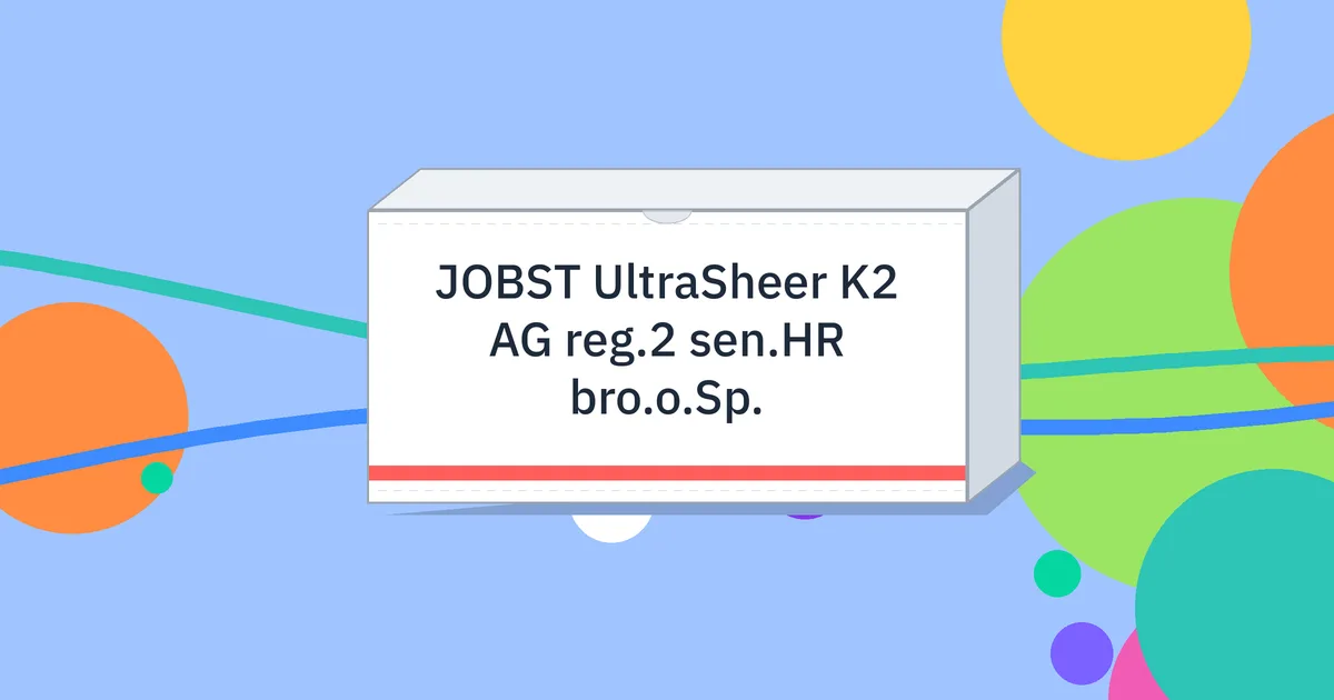 Symbolbild: Packung mit der Aufschrift JOBST UltraSheer K2 AG reg.2 sen.HR bro.o.Sp. (PZN 13146219) – Verfügbarkeit und Bezug in Apotheken in Frankfurt am Main
